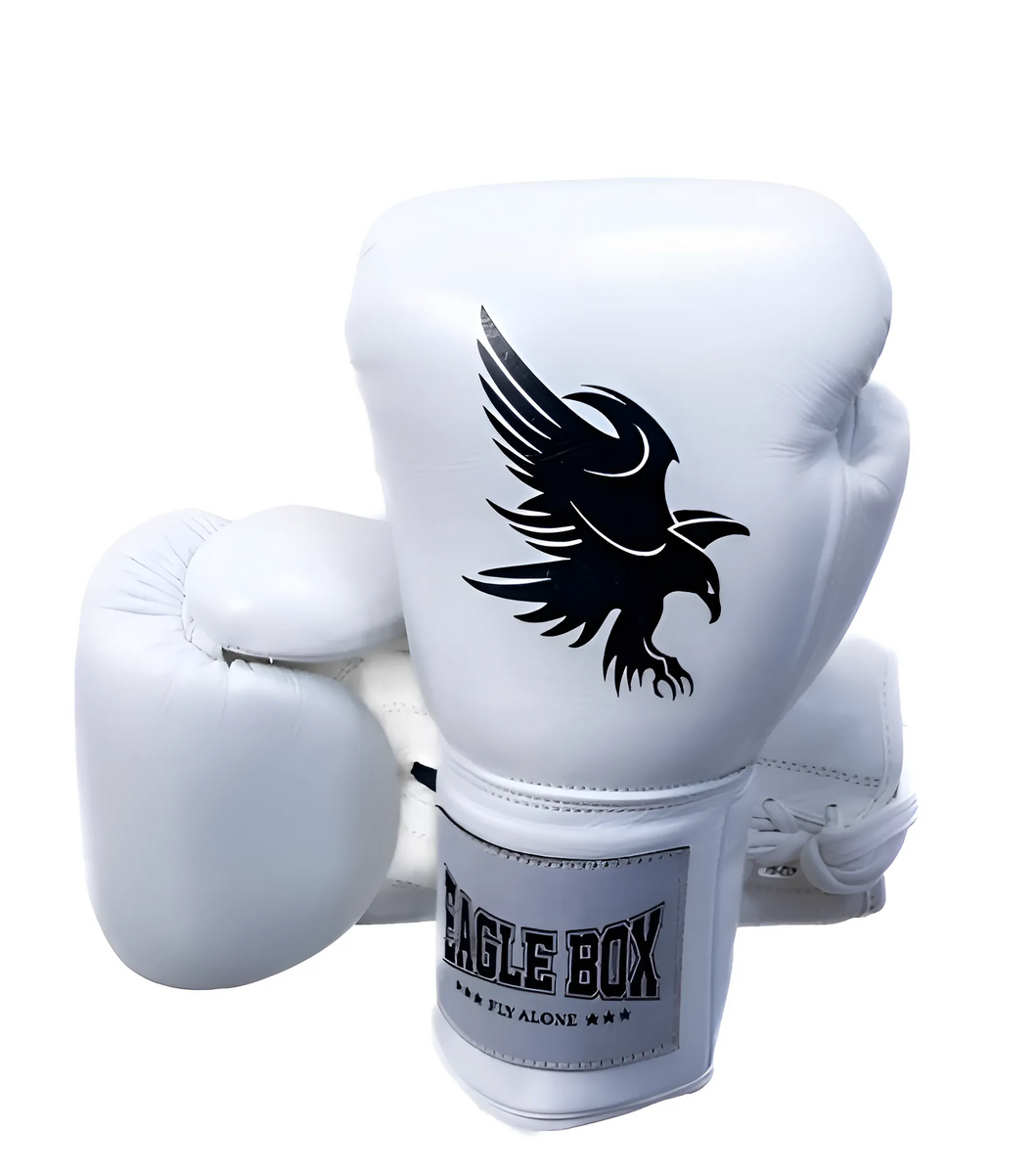 Crow Boxing Glove (Logo) White – EagleBox Sports